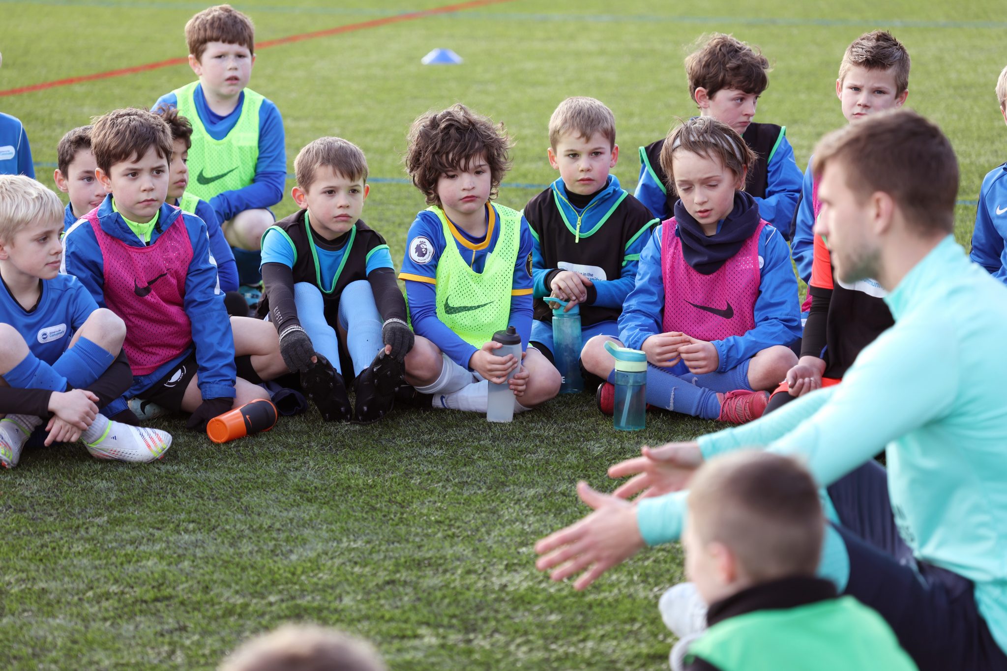 Veltman surprises AITC kids in Lancing - Brighton & Hove Albion Foundation
