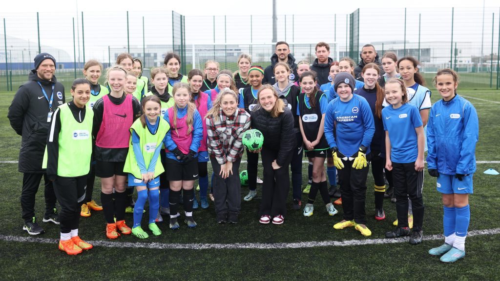 Albion stars meet girls at Lancing football camp - Brighton & Hove ...